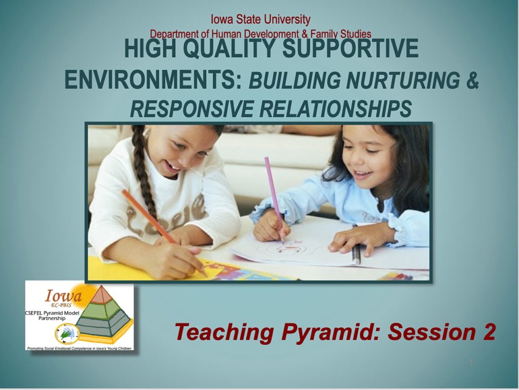 NV TACSEI Session 2: Building Nurturing and Responsive Relationships ...